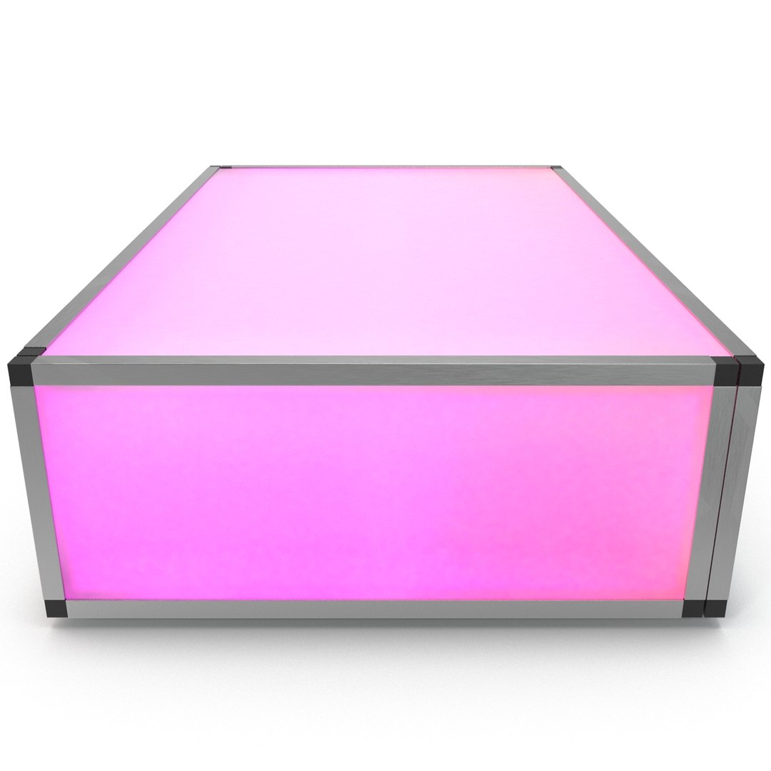 Led Illuminated Coffee Table 3d 3ds