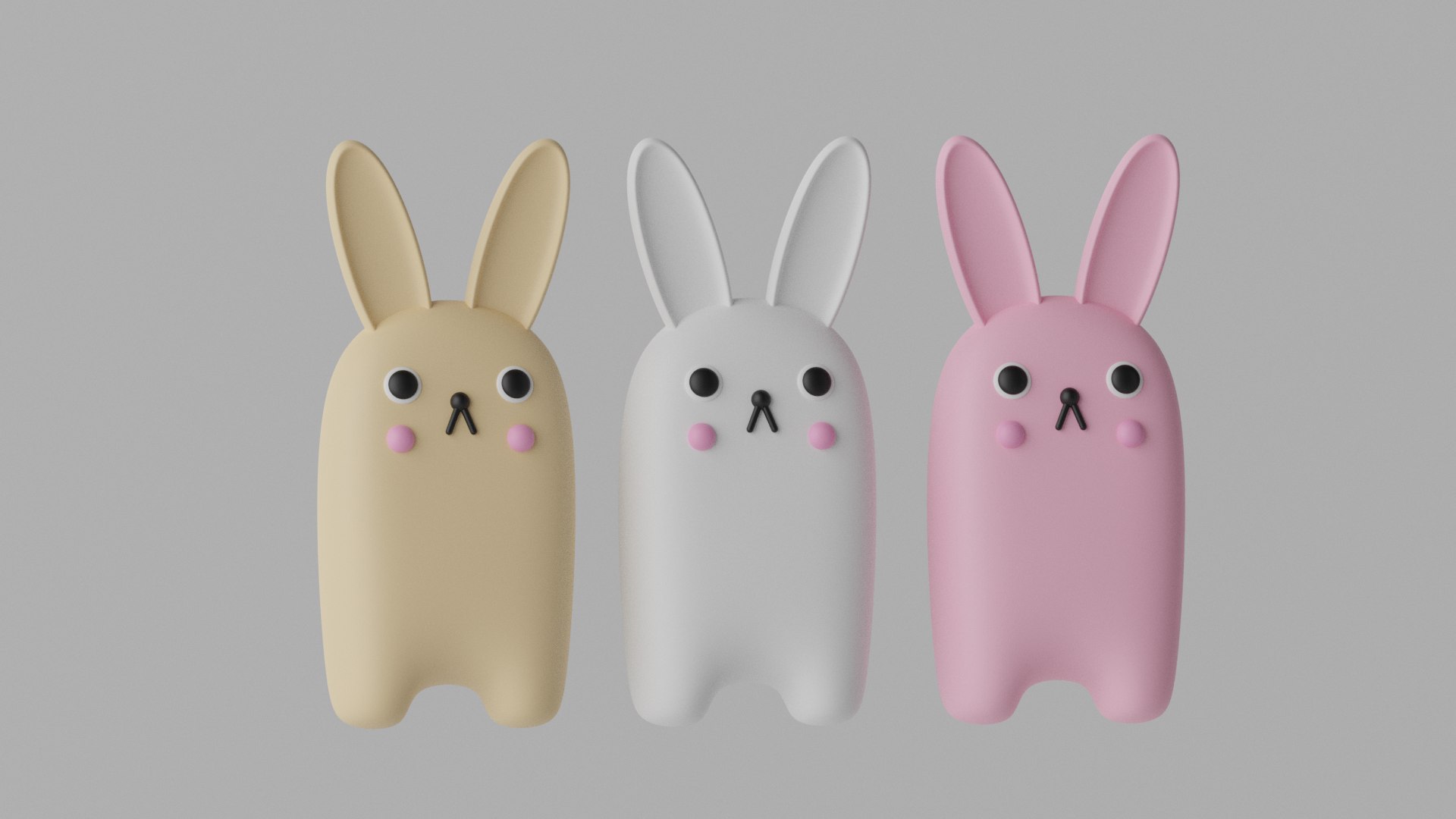3D Cartoon Cute Bunny Rabbit - TurboSquid 1926033