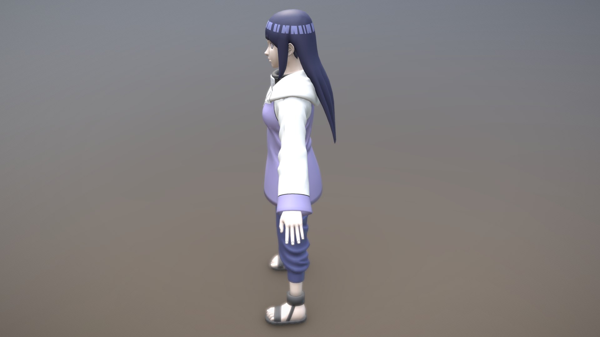 Hinata Hyuga - Naruto Character Model - TurboSquid 2246559