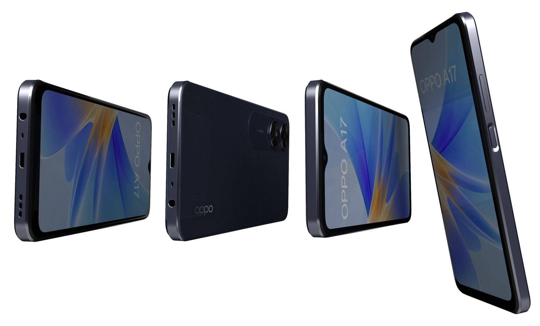 3D model Oppo A17 Navy Blue - TurboSquid 1988696