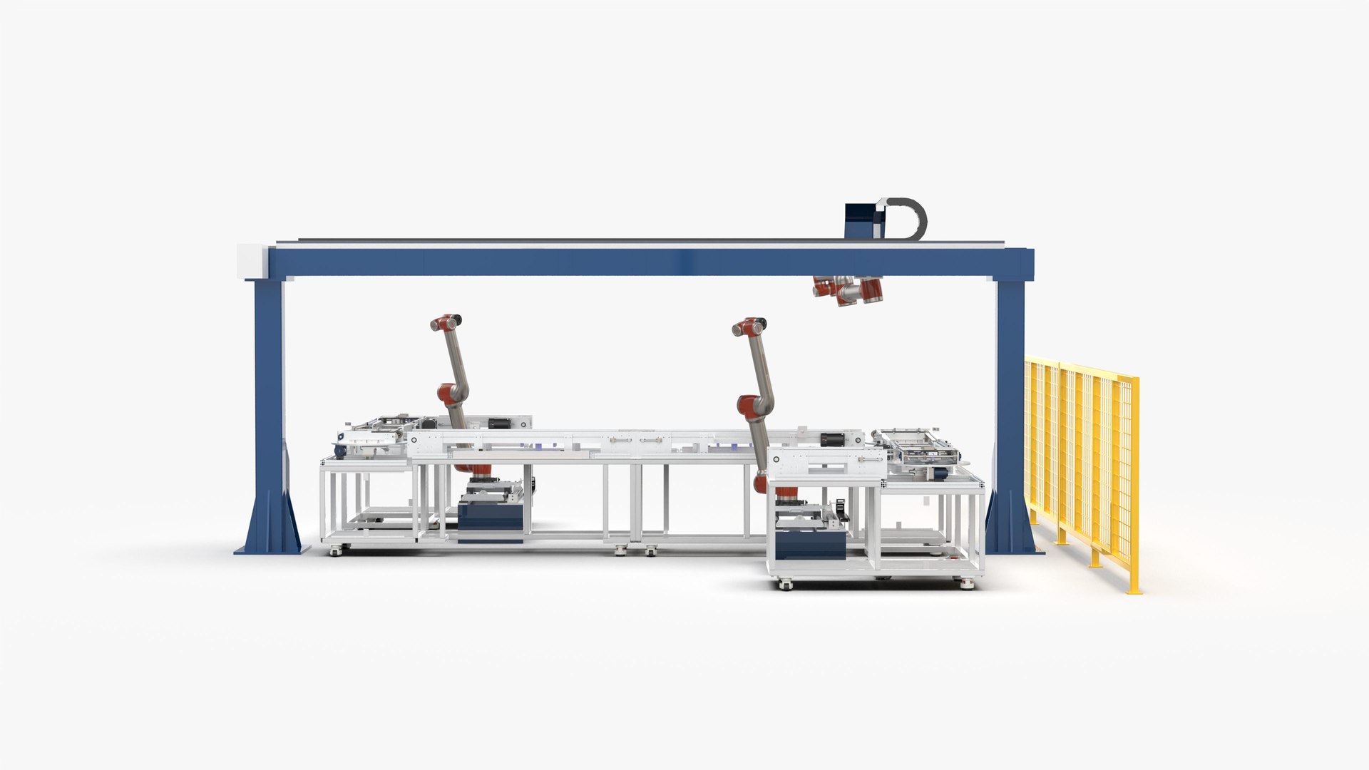 3D Automatic Conveyor Assembly Line Model - TurboSquid 2066001