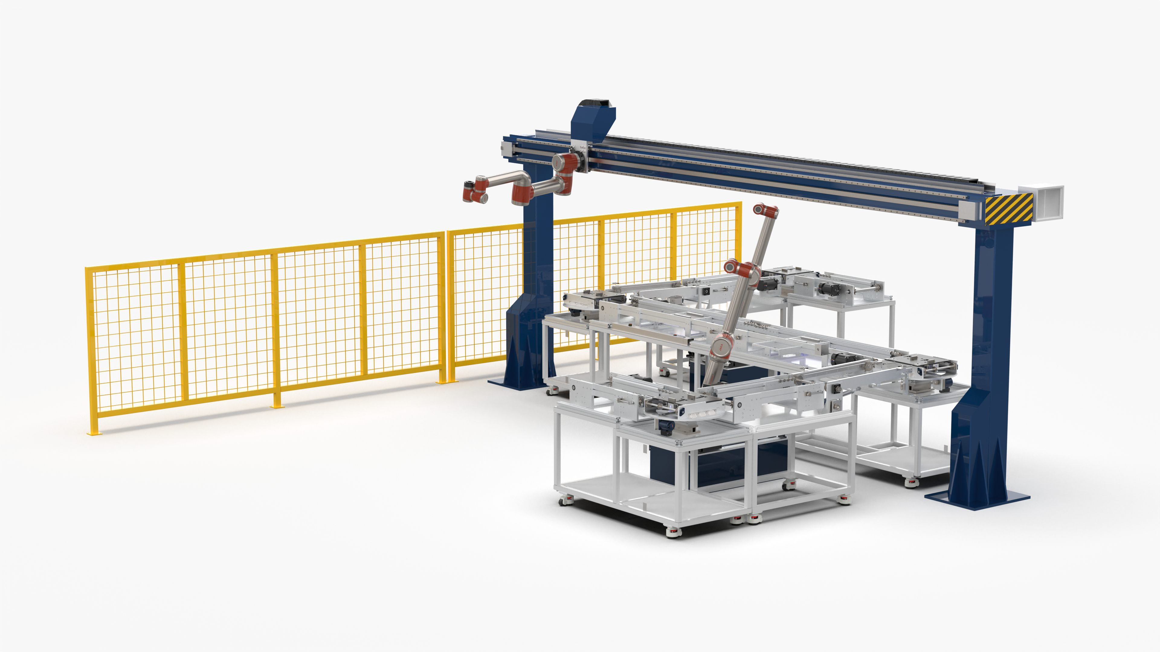modelo 3d Automatic Conveyor Assembly Line - TurboSquid 2066001