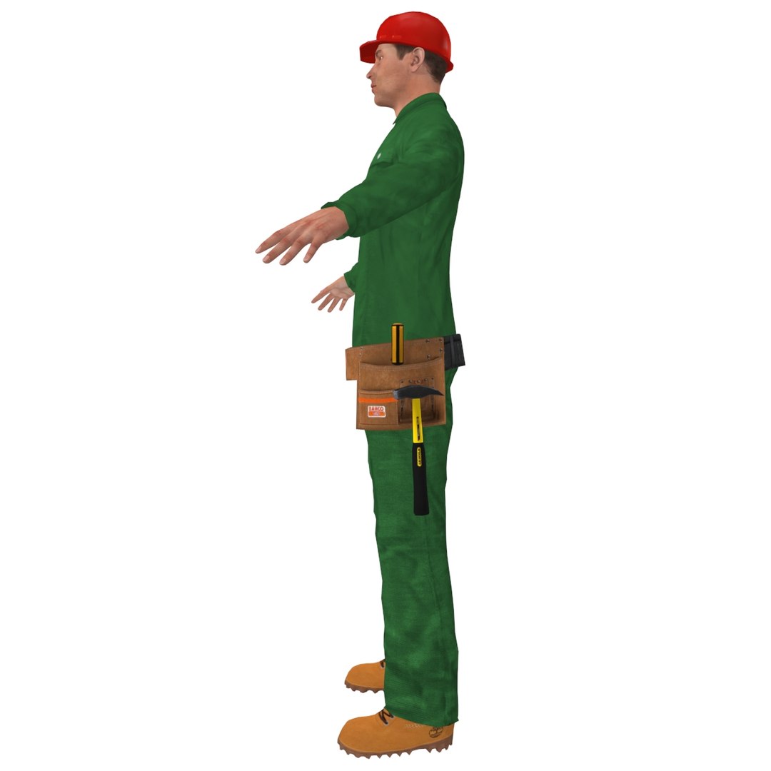 3d Model Worker Man