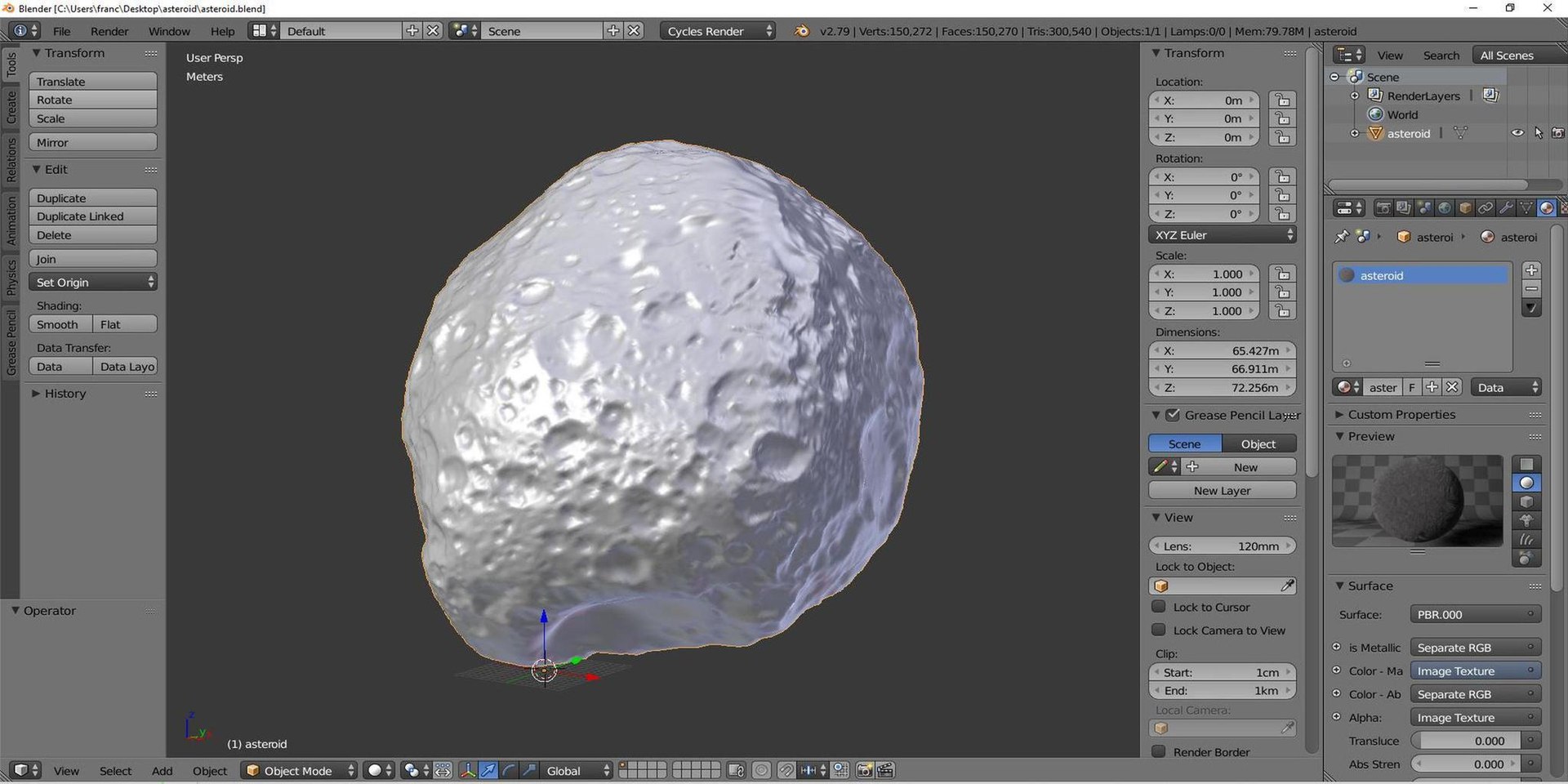 Asteroid Planetoid Minor 3D Model - TurboSquid 1569395