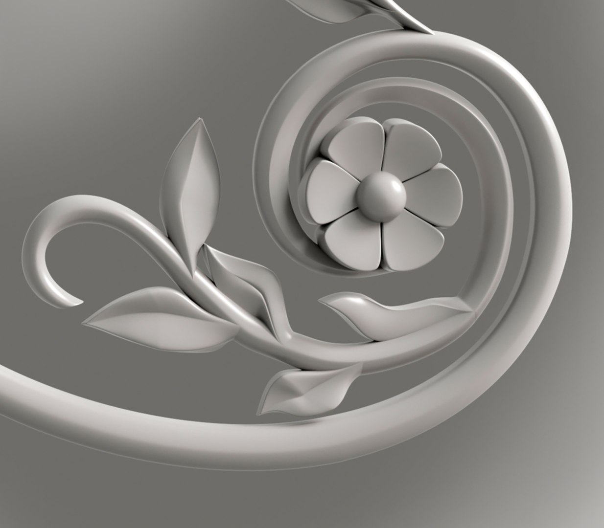 3D MODEL OF LEAF FLOWER DECOR FOR CNC ROUTER Model - TurboSquid 2254317