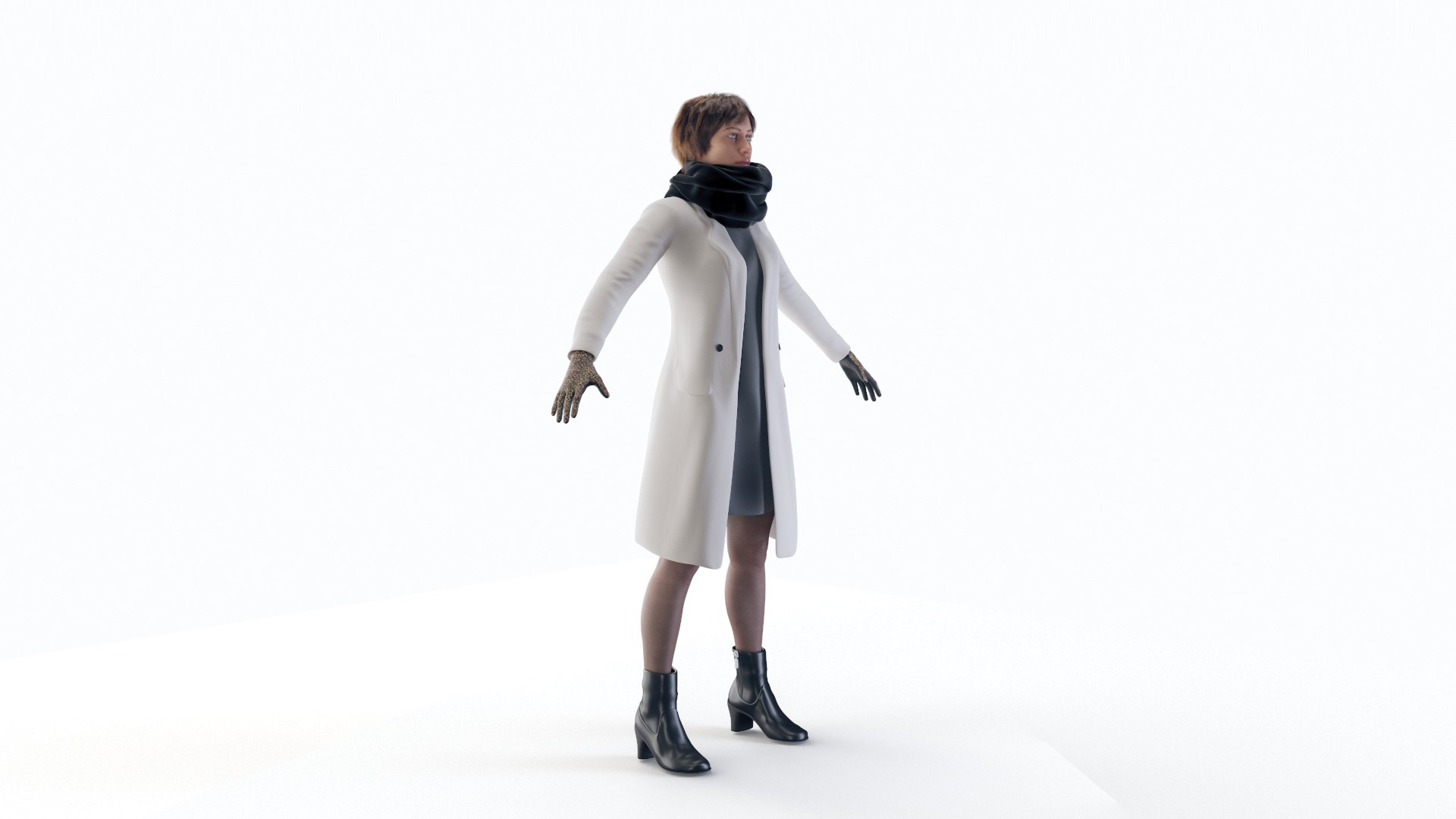 Female Winter Clothing 3D Model - TurboSquid 2166996