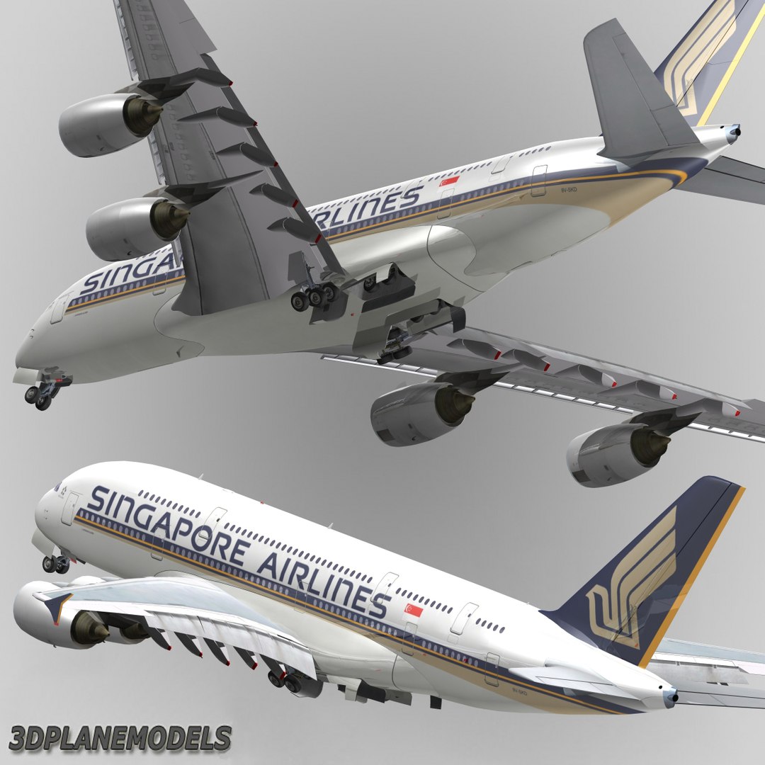 Airbus A380-800 3d Model