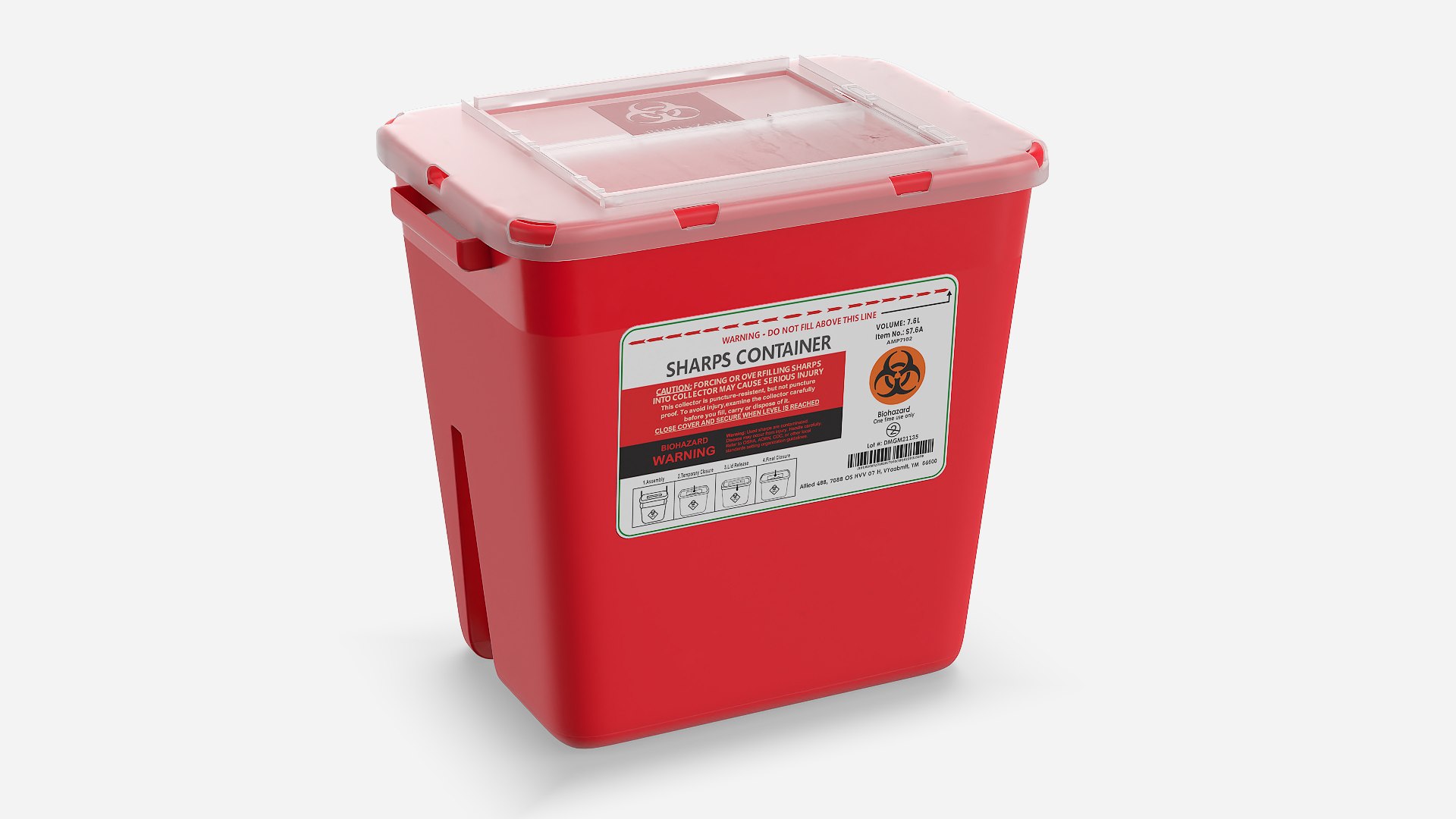 Medical Waste Disposal Container 3D - TurboSquid 2320899