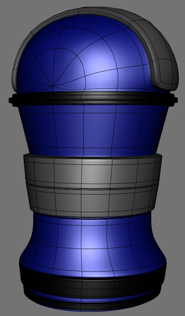 3d Max Bin Trash Futuristic