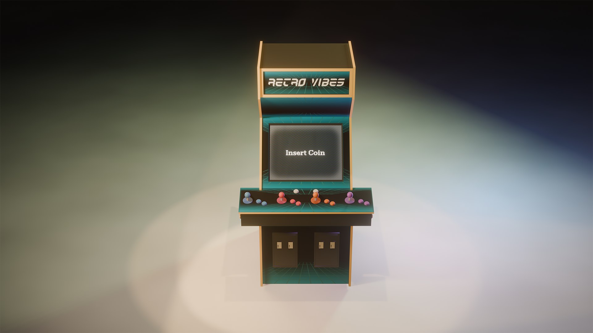3D Arcade Machine For Four Players - TurboSquid 2369255