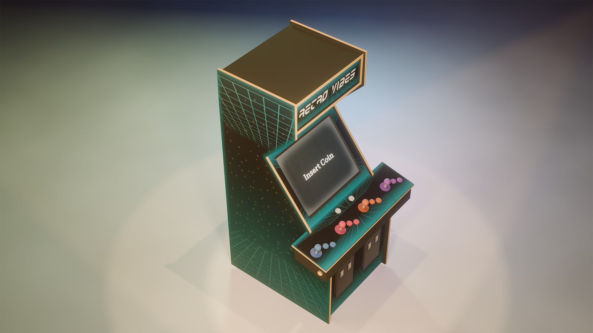 3D Arcade Machine For Four Players - TurboSquid 2369255