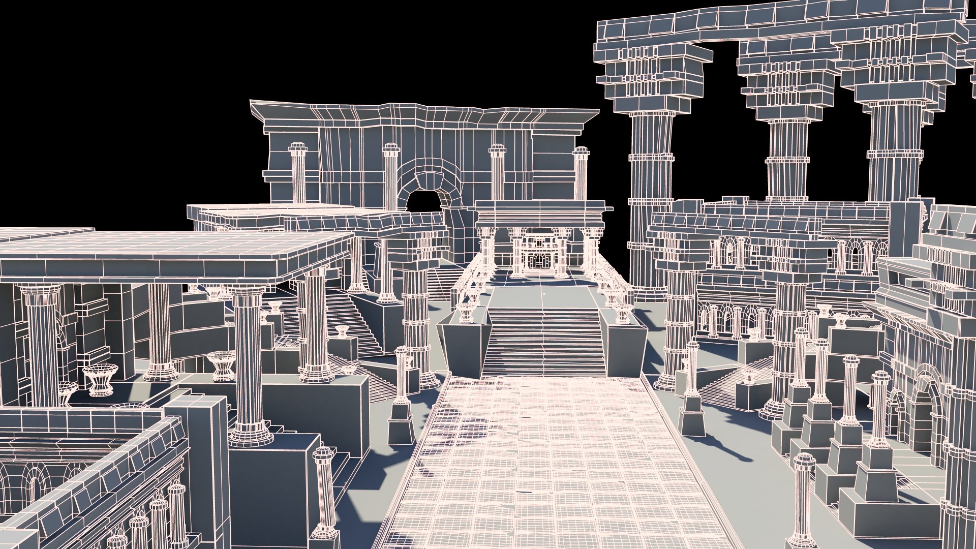 Ancient Roman Greek Architecture Model | 1145199 | TurboSquid