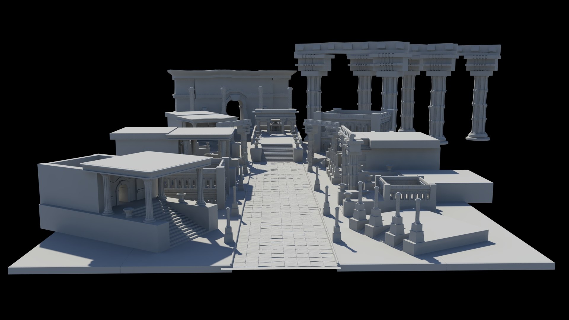 Ancient Roman Greek Architecture Model | 1145199 | TurboSquid