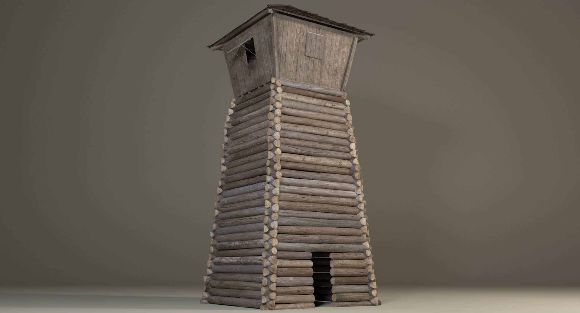 3d Wooden Guard Tower Medieval Model