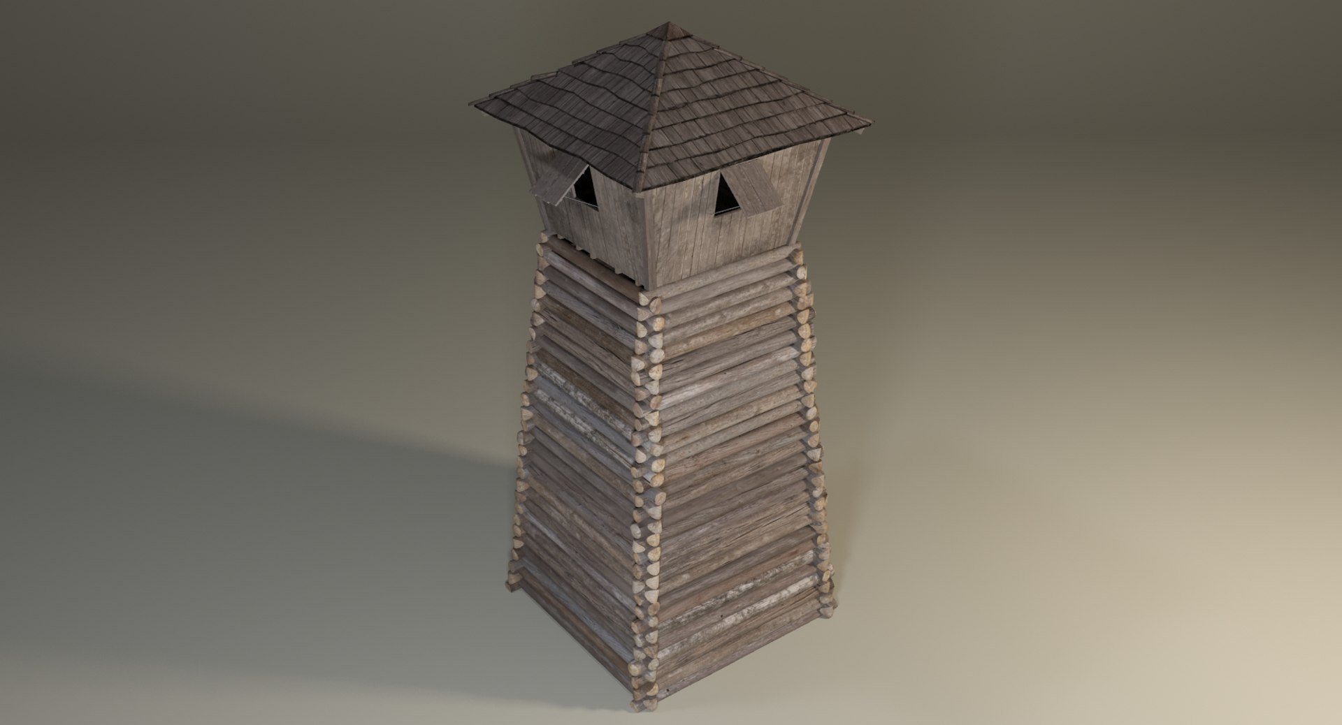 3d Wooden Guard Tower Medieval Model