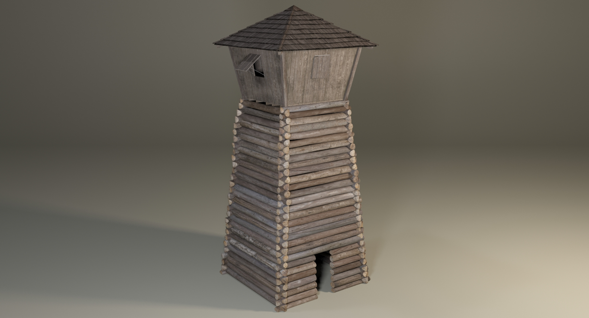 3d Wooden Guard Tower Medieval Model