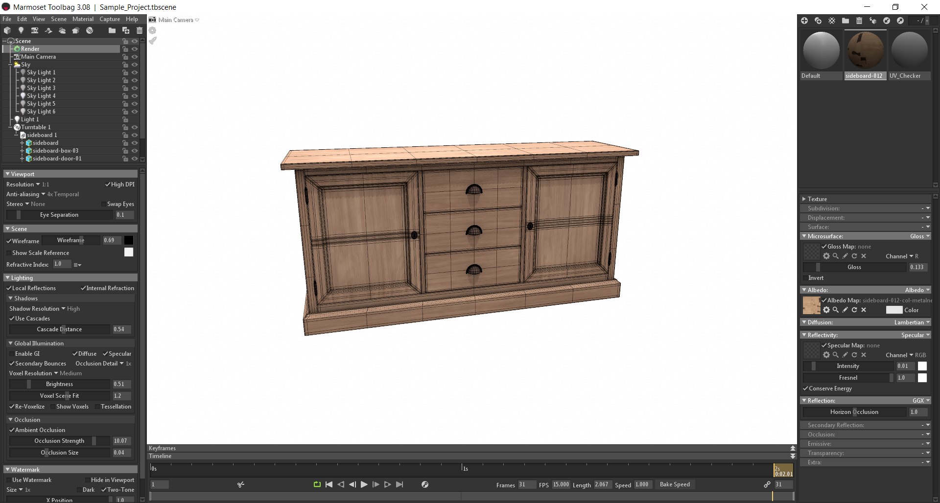 3D Slideboard 1 Model - TurboSquid 2079290