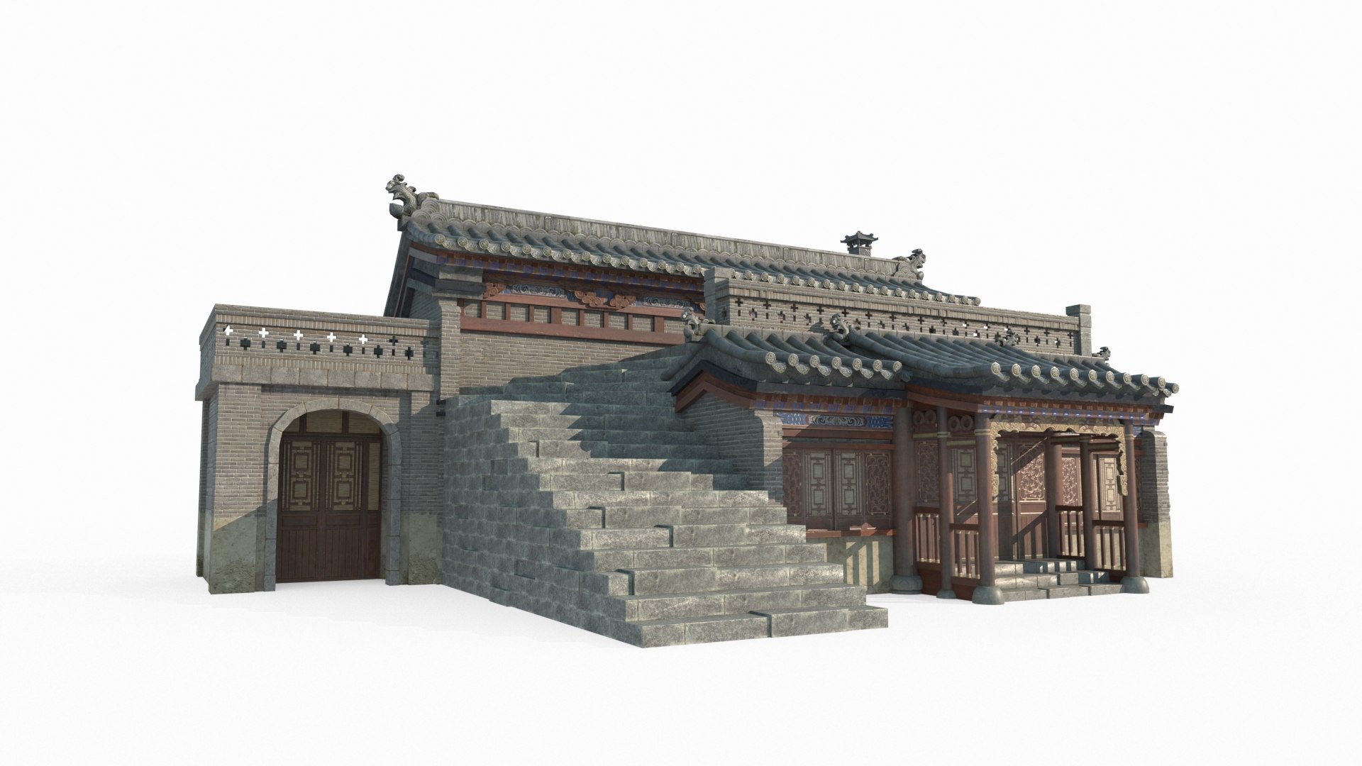 Ancient Asian Architecture And Houses Model - TurboSquid 2122758