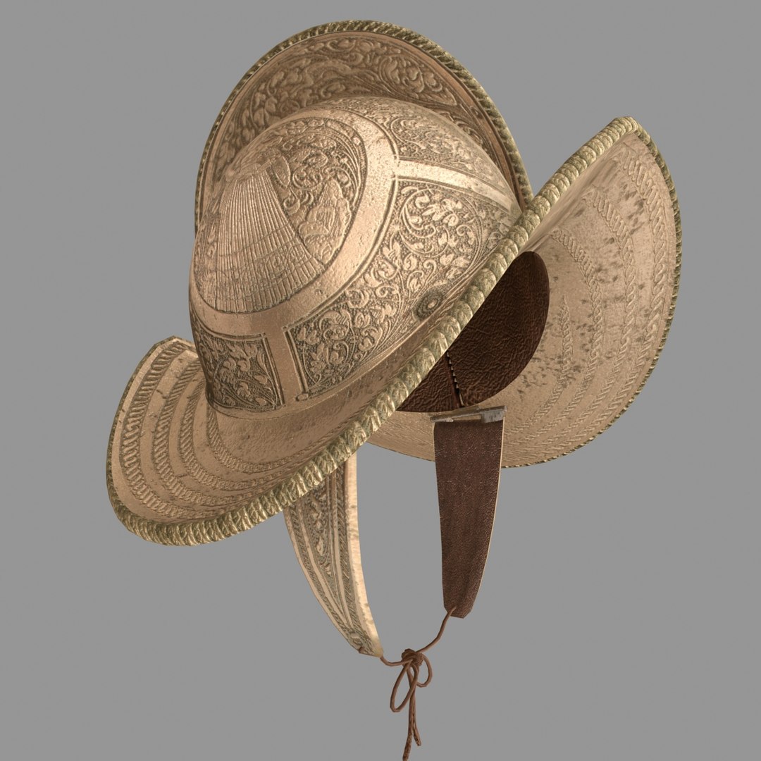 Conquistador Helmet Comb Morion 3d Model