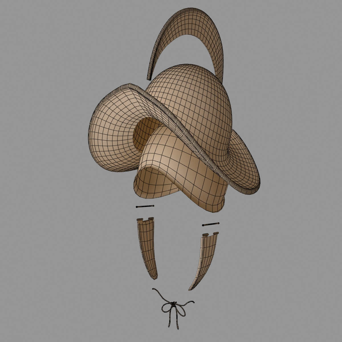 conquistador helmet comb morion 3d model