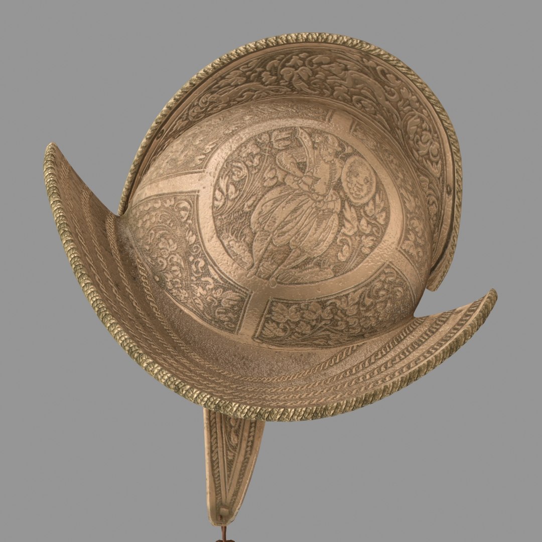 Conquistador Helmet Comb Morion 3d Model