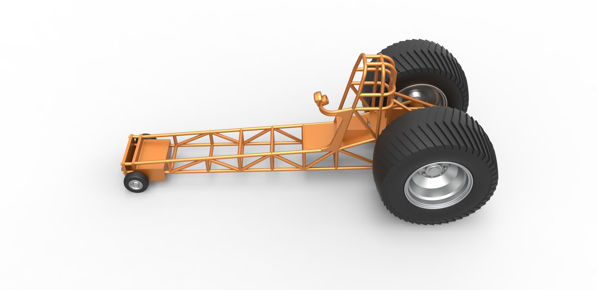 Diecast Pulling Tractor Chassis Scale 1 To 25 3D Model - TurboSquid 1881954
