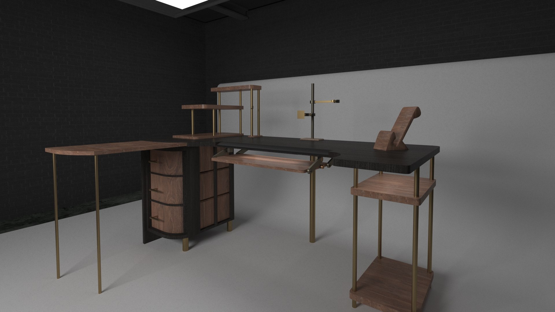 3D Computer Desk Model - TurboSquid 2064829