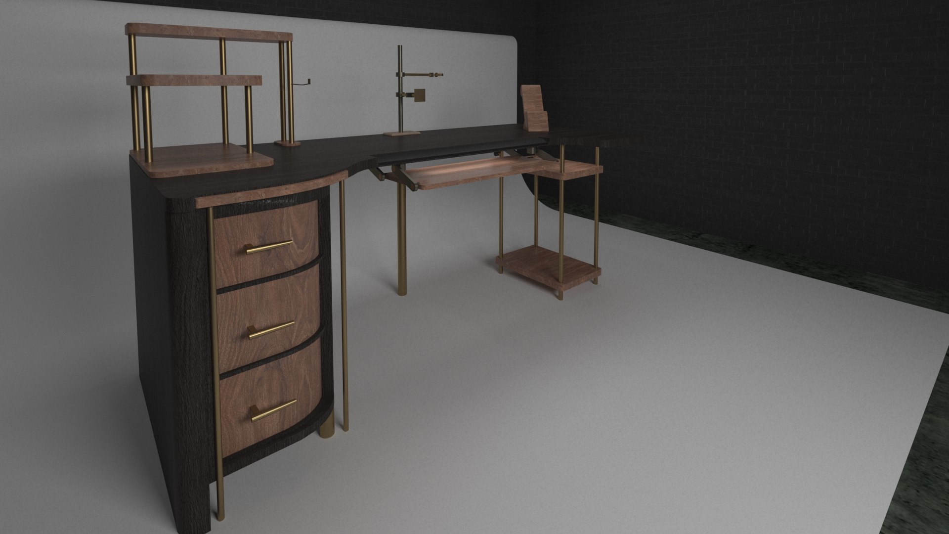 3D Computer Desk Model - TurboSquid 2064829