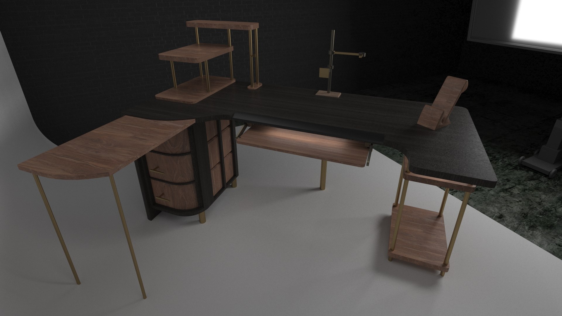 3D Computer Desk Model - TurboSquid 2064829