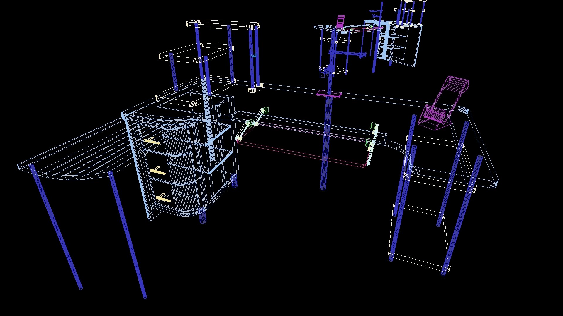 3D Computer Desk Model - TurboSquid 2064829