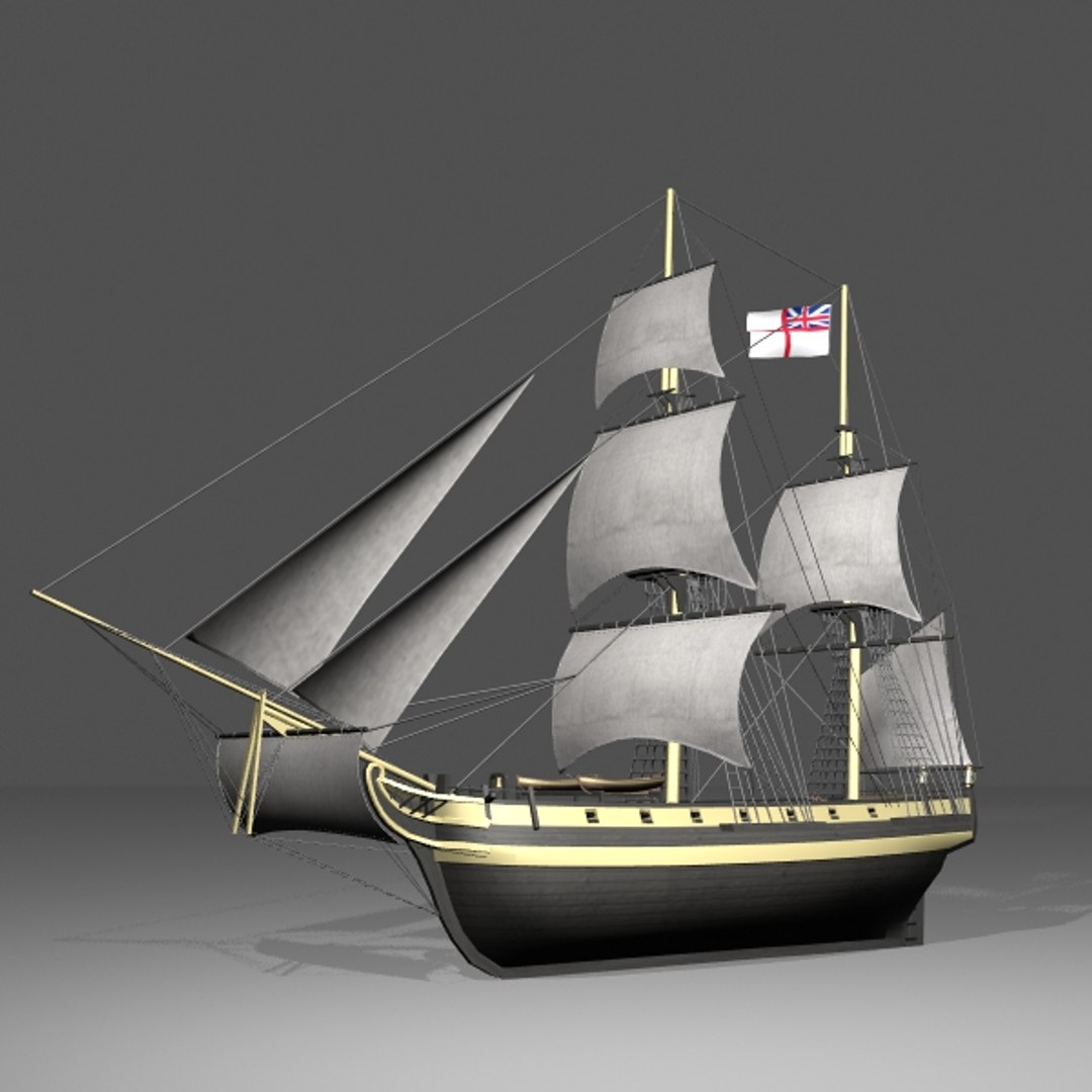 ketch - bombardment ship 3d lwo