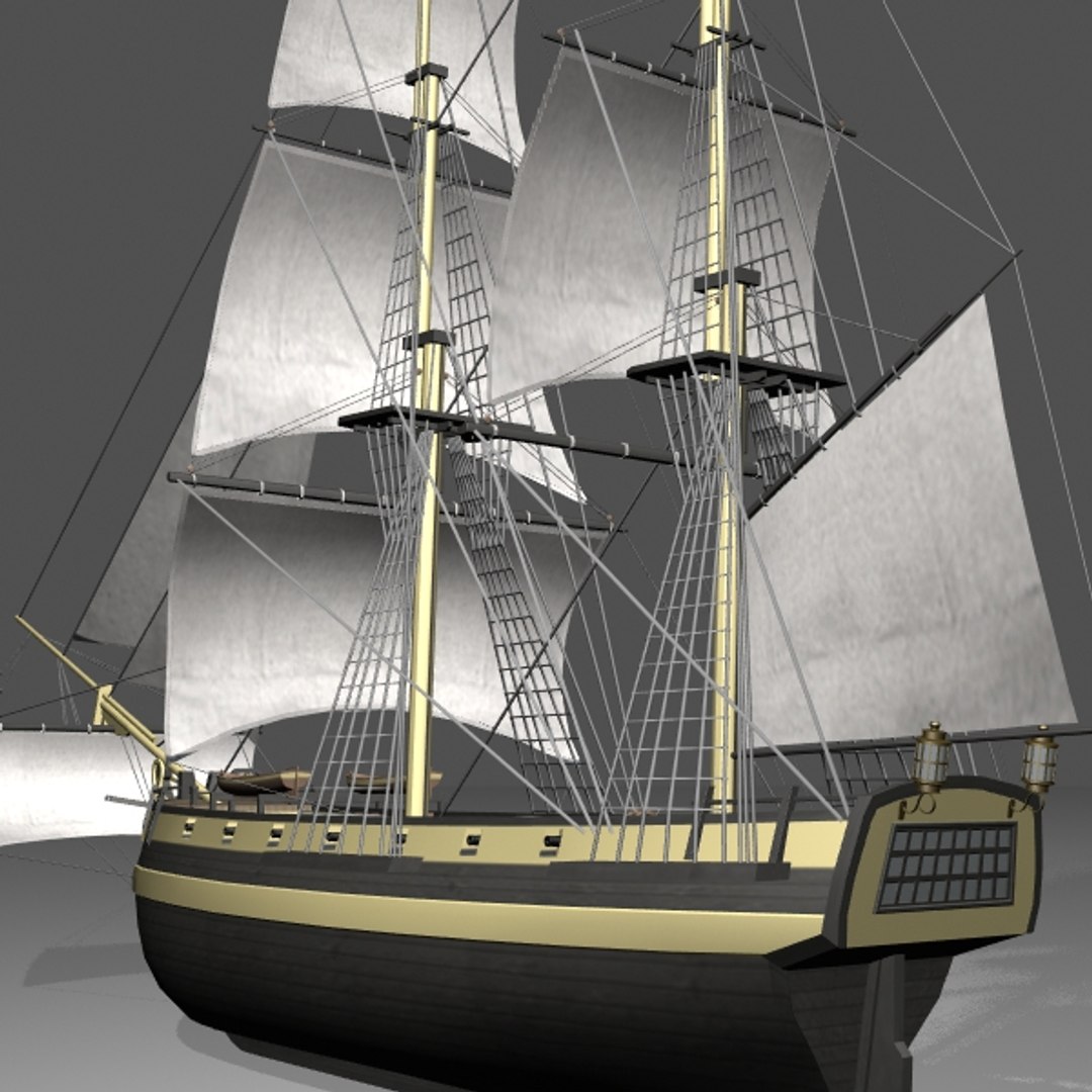 ketch - bombardment ship 3d lwo