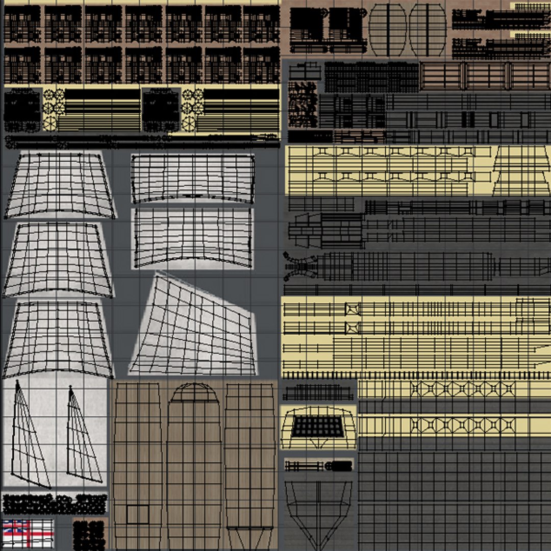ketch - bombardment ship 3d lwo