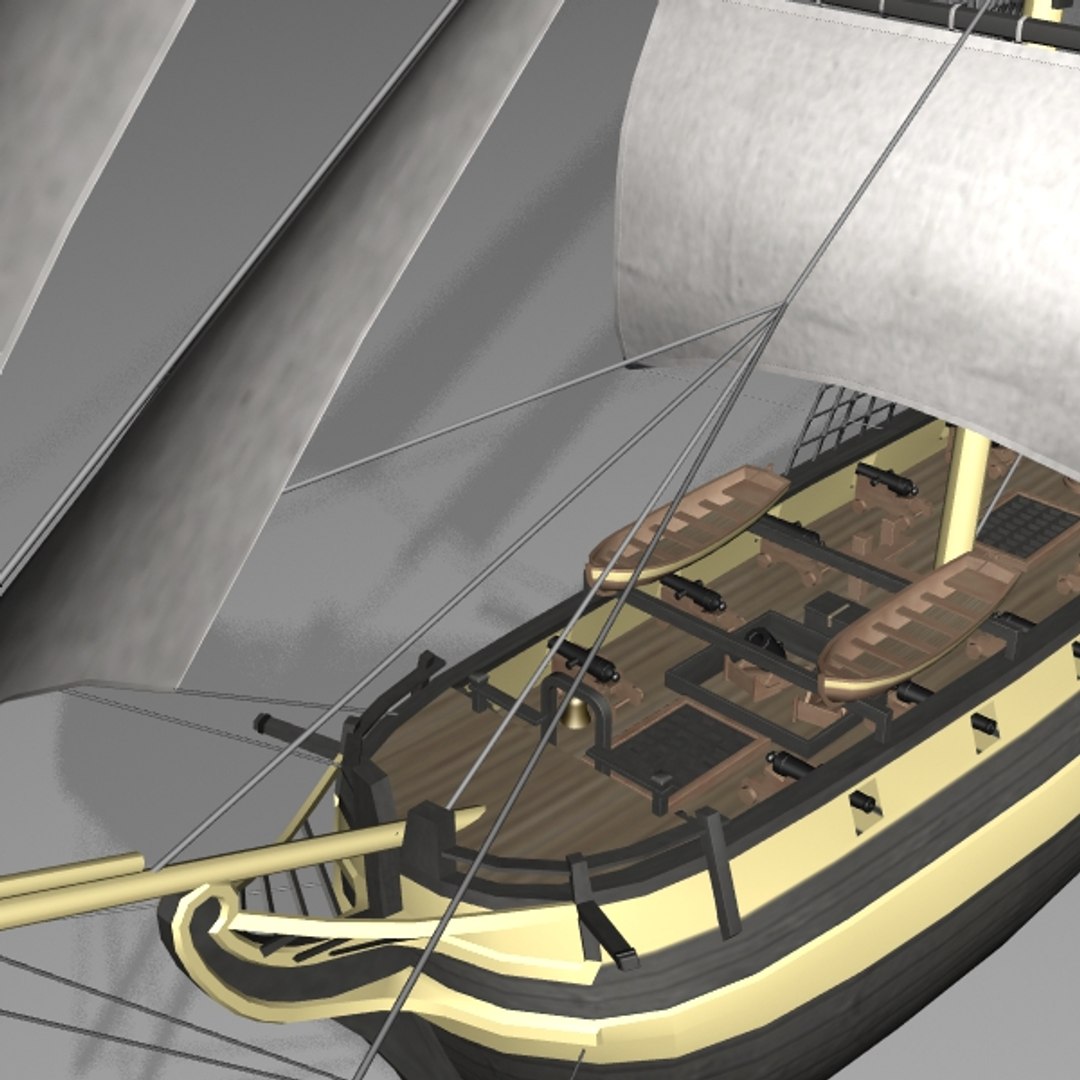 ketch - bombardment ship 3d lwo