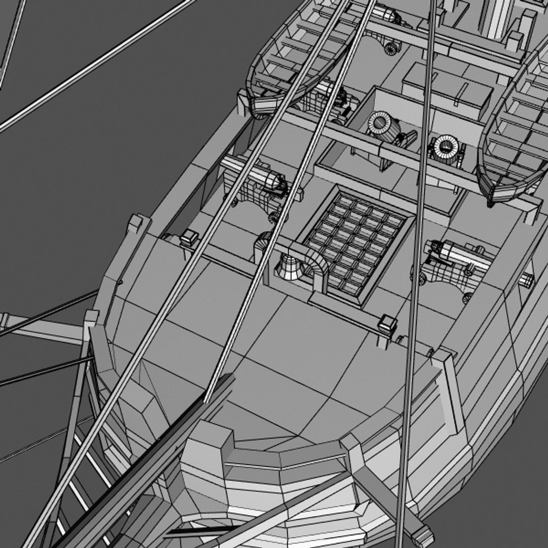 ketch - bombardment ship 3d lwo