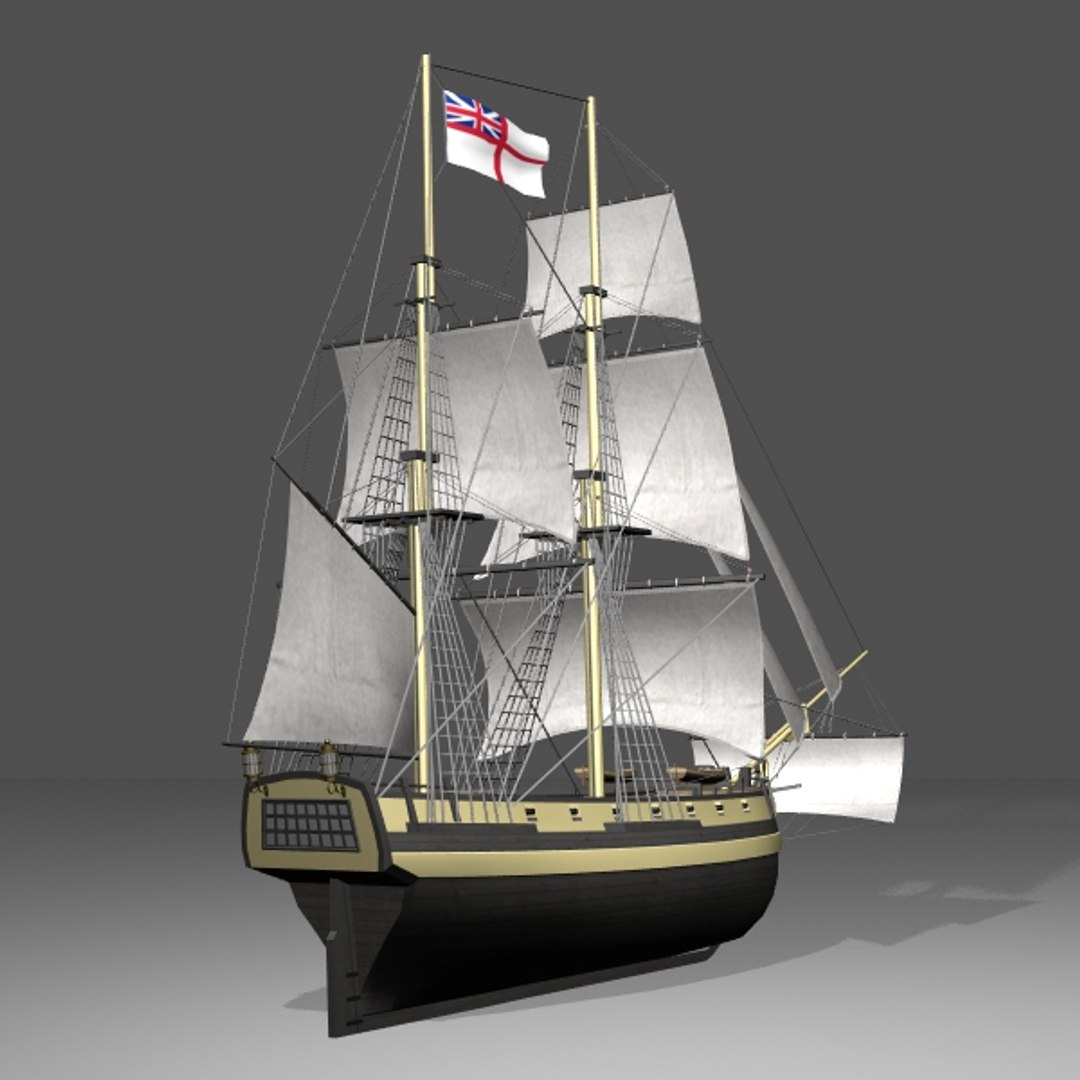 ketch - bombardment ship 3d lwo