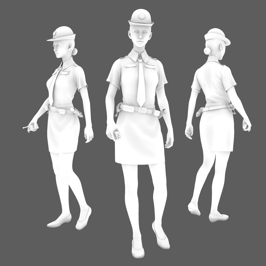 Policewoman Officer 3D - TurboSquid 2210048