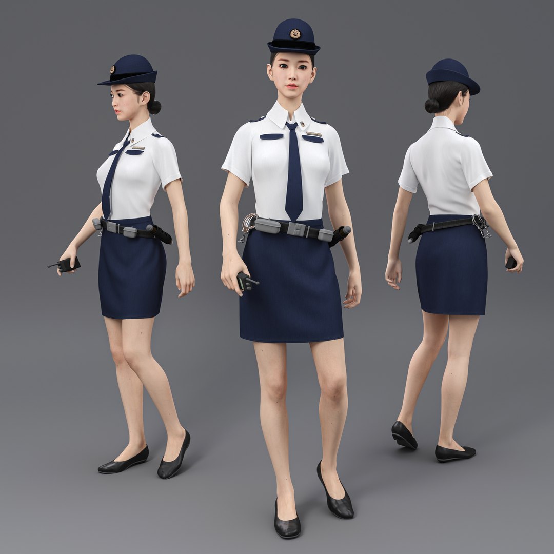 Policewoman Officer 3D - TurboSquid 2210048