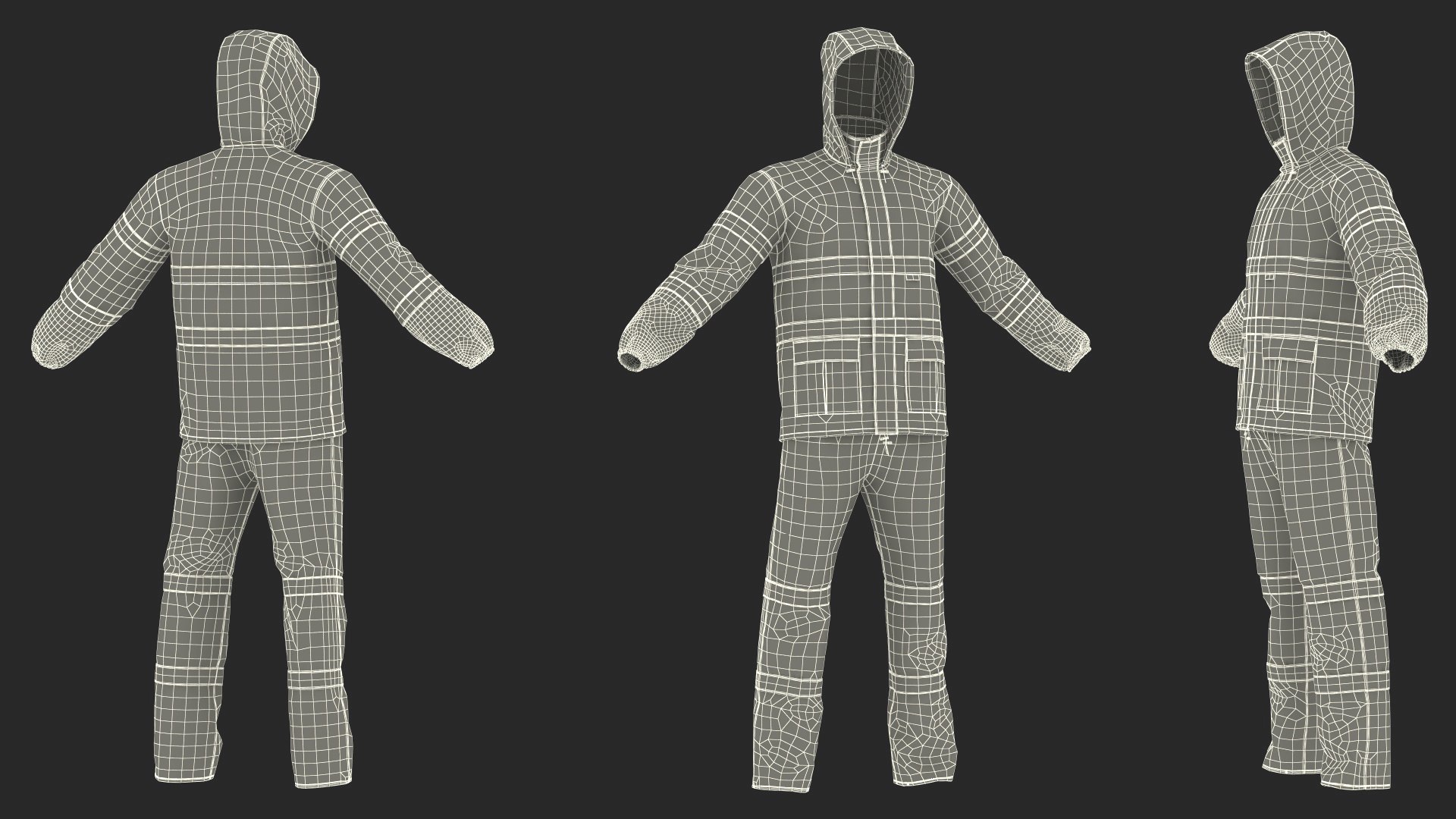 High Visibility Rain Suit 3D Model - TurboSquid 2135144