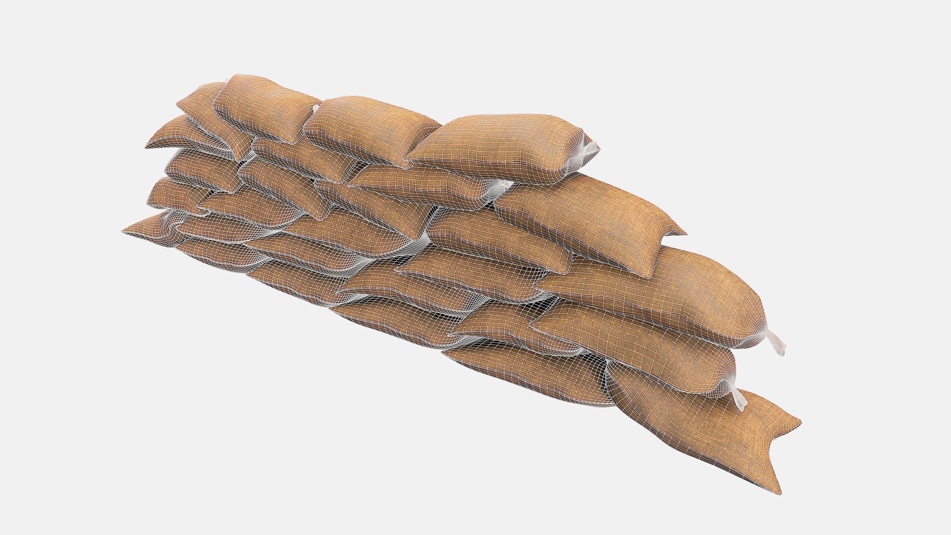 3D Sandbag V2 With Pbr 4K 8K Model - TurboSquid 1731509