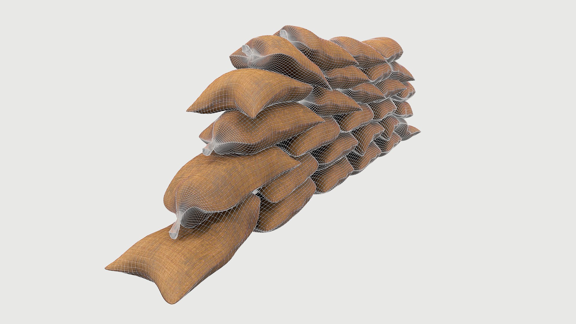 3D Sandbag V2 With Pbr 4K 8K Model - TurboSquid 1731509