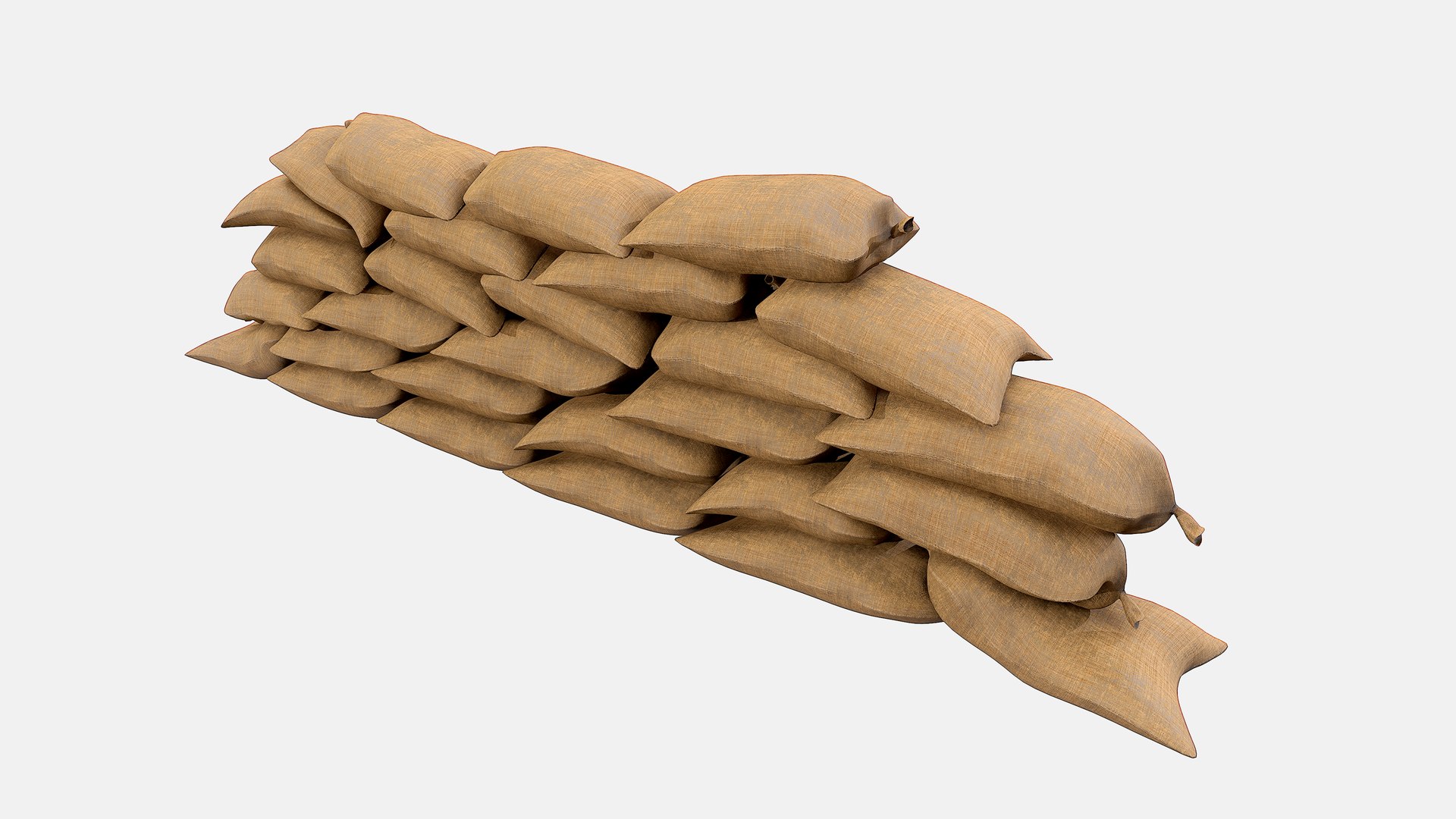 3D Sandbag V2 With Pbr 4K 8K Model - TurboSquid 1731509
