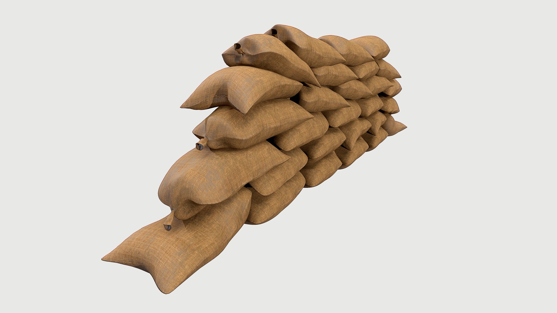 3D Sandbag V2 With Pbr 4K 8K Model - TurboSquid 1731509