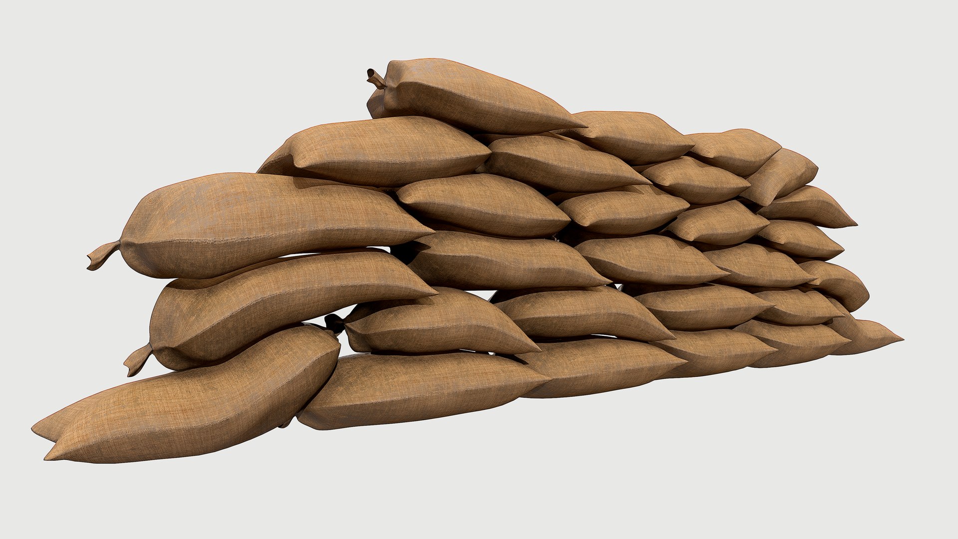 3D Sandbag V2 With Pbr 4K 8K Model - TurboSquid 1731509