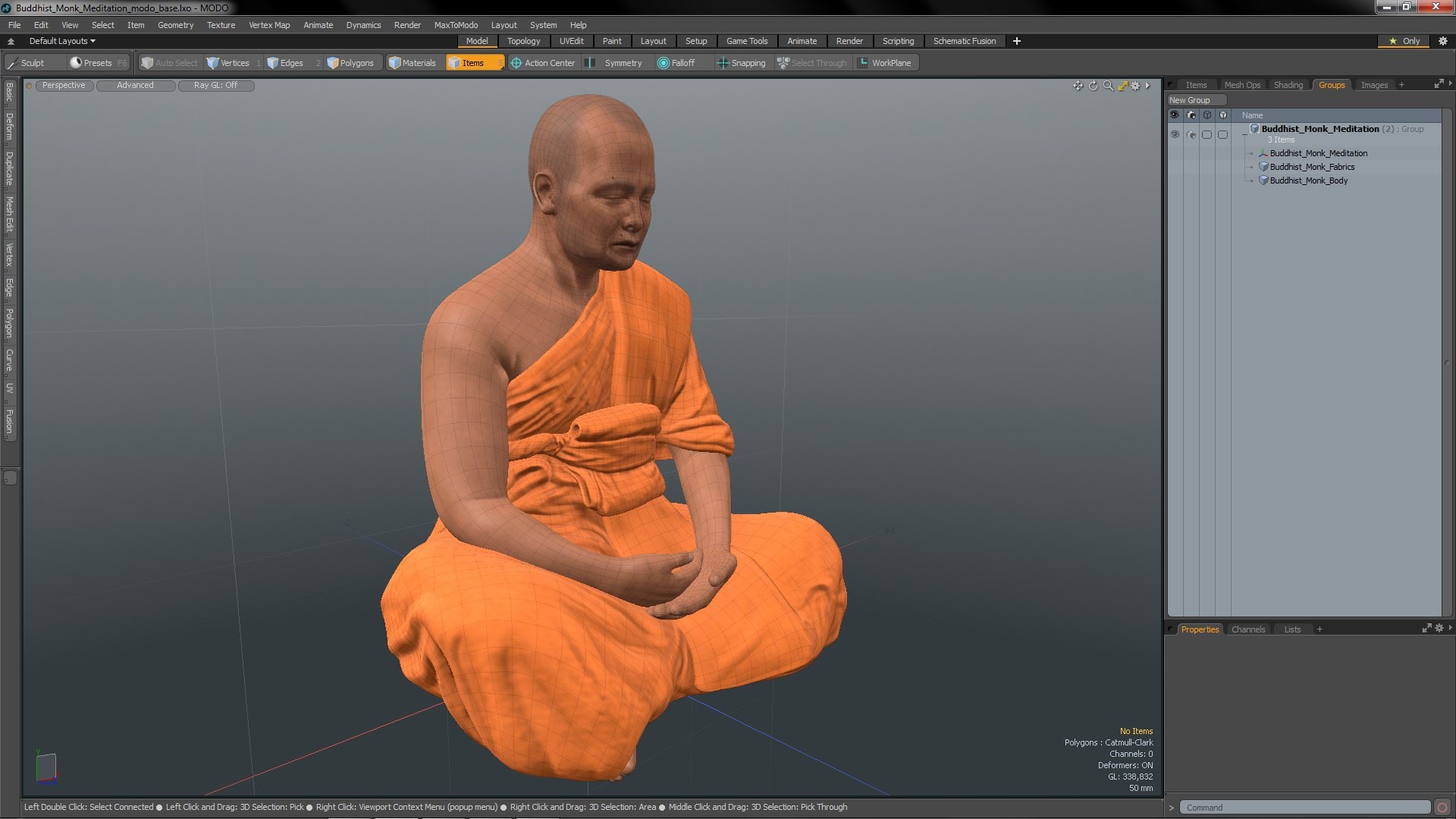 Buddhist Monk Meditation 3D model - TurboSquid 2000706