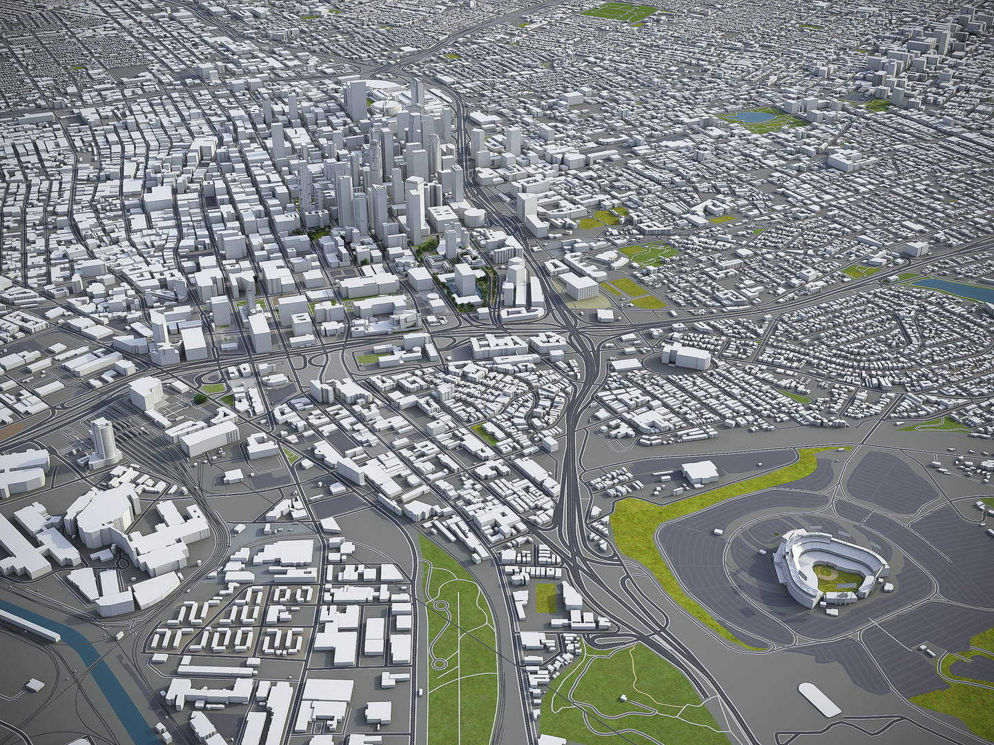 洛杉矶 - 完整的城市和郊区集合3D模型 - TurboSquid 1334485