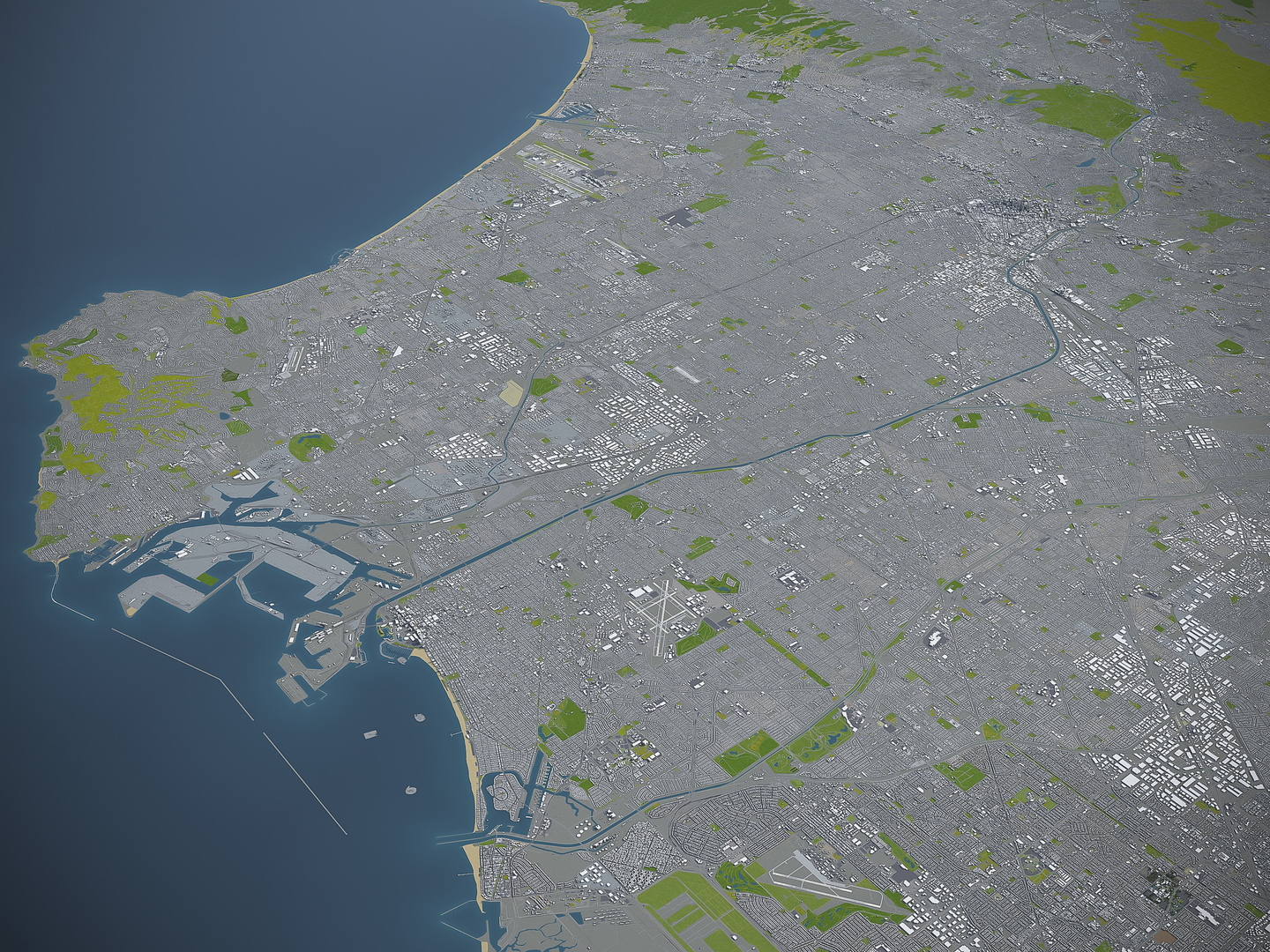 Los angeles - city 3D model - TurboSquid 1334485