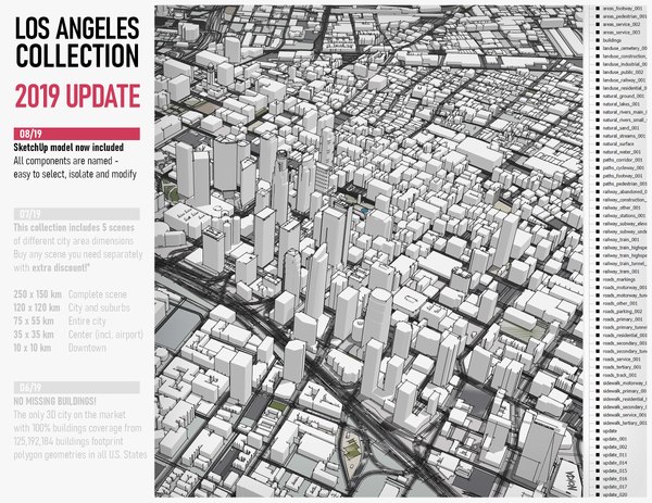 洛杉矶 - 完整的城市和郊区集合3D模型 - TurboSquid 1334485