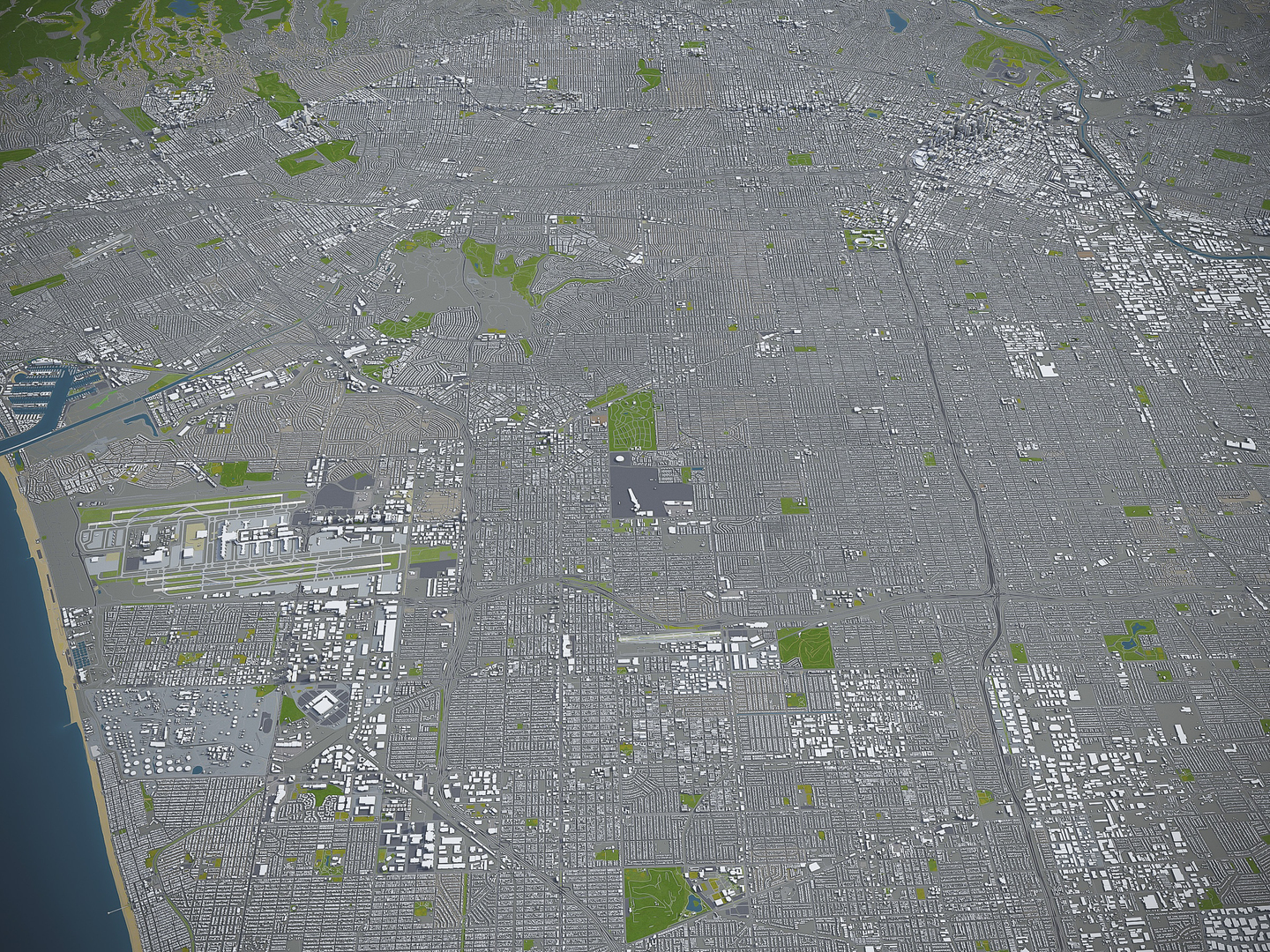 Los angeles - city 3D model - TurboSquid 1334485