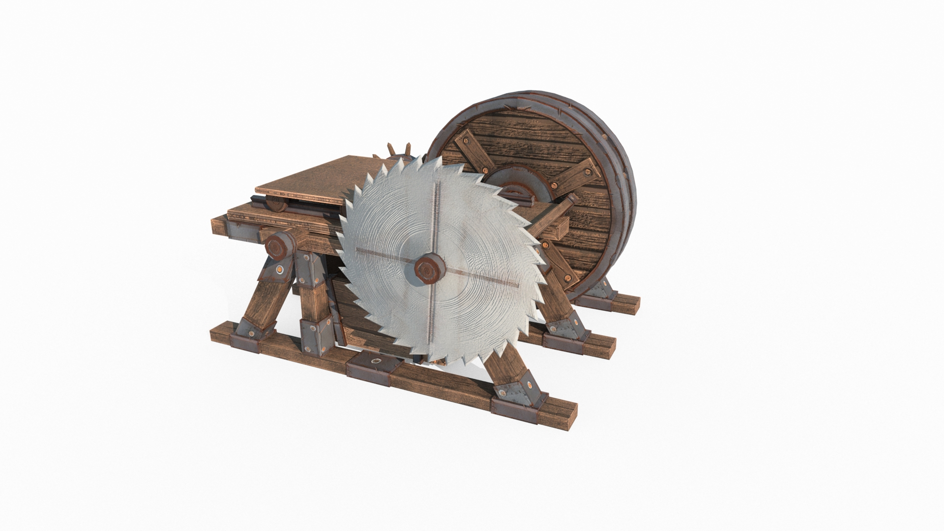 3D Medieval Saw Model - TurboSquid 2318147